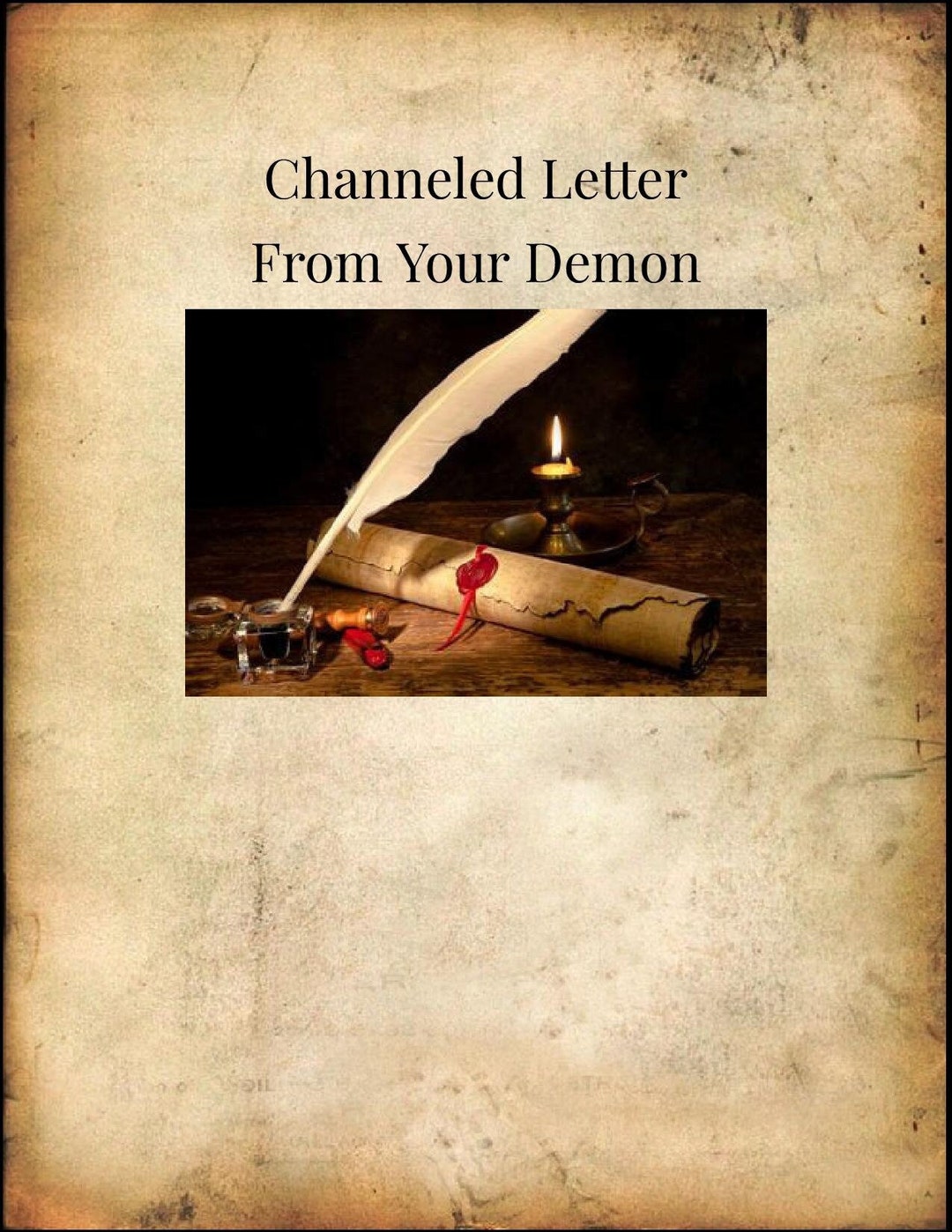 Comfort Letter From Your Demon - Etsy