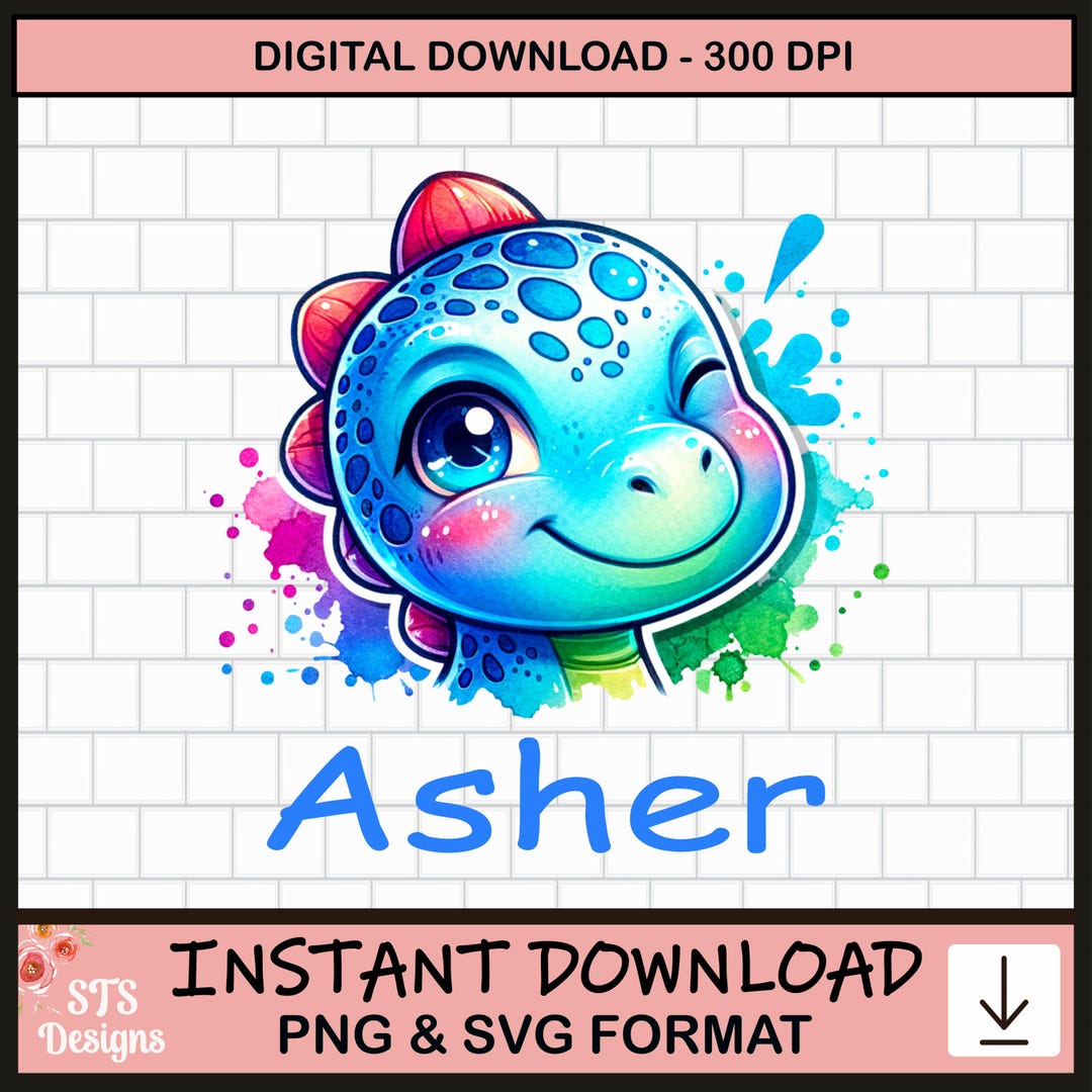 Asher SVG, Asher, SVG, PNG, Descarga digital, Nombre de niño Asher, Nombre de bebé Asher, Diseño ...