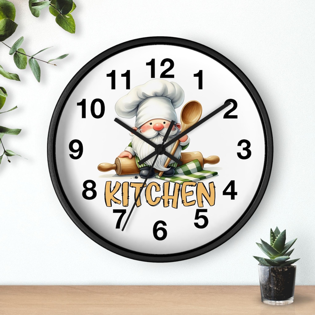 Kitchen Clock, Cute Clock for Kitchen, Gift For, Cook, Kitchen Wall ...