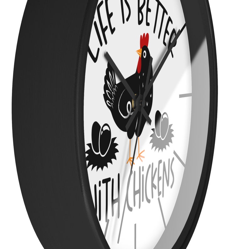 Farmhouse Kitchen Clock, Chicken Clock, Farmhouse Style Clock, Chicken ...