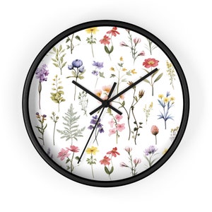 Flower Clock, Kitchen Clock, Flower Wall Clock, Pretty Flower Clock ...