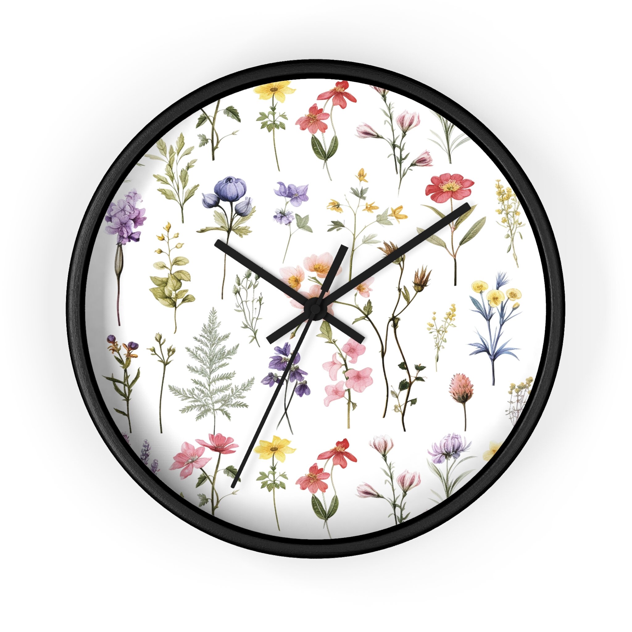 Flower Clock, Kitchen Clock, Flower Wall Clock, Pretty Flower Clock ...