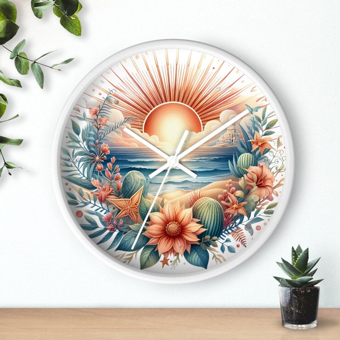 Sunset Clock, Beach House Decor, Decor for Beach House, Gift for Beach ...