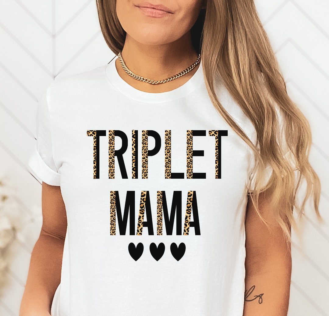 Mom of Triplets Tshirt, Cute Triplets Shirt for Mother, Mother's Day ...