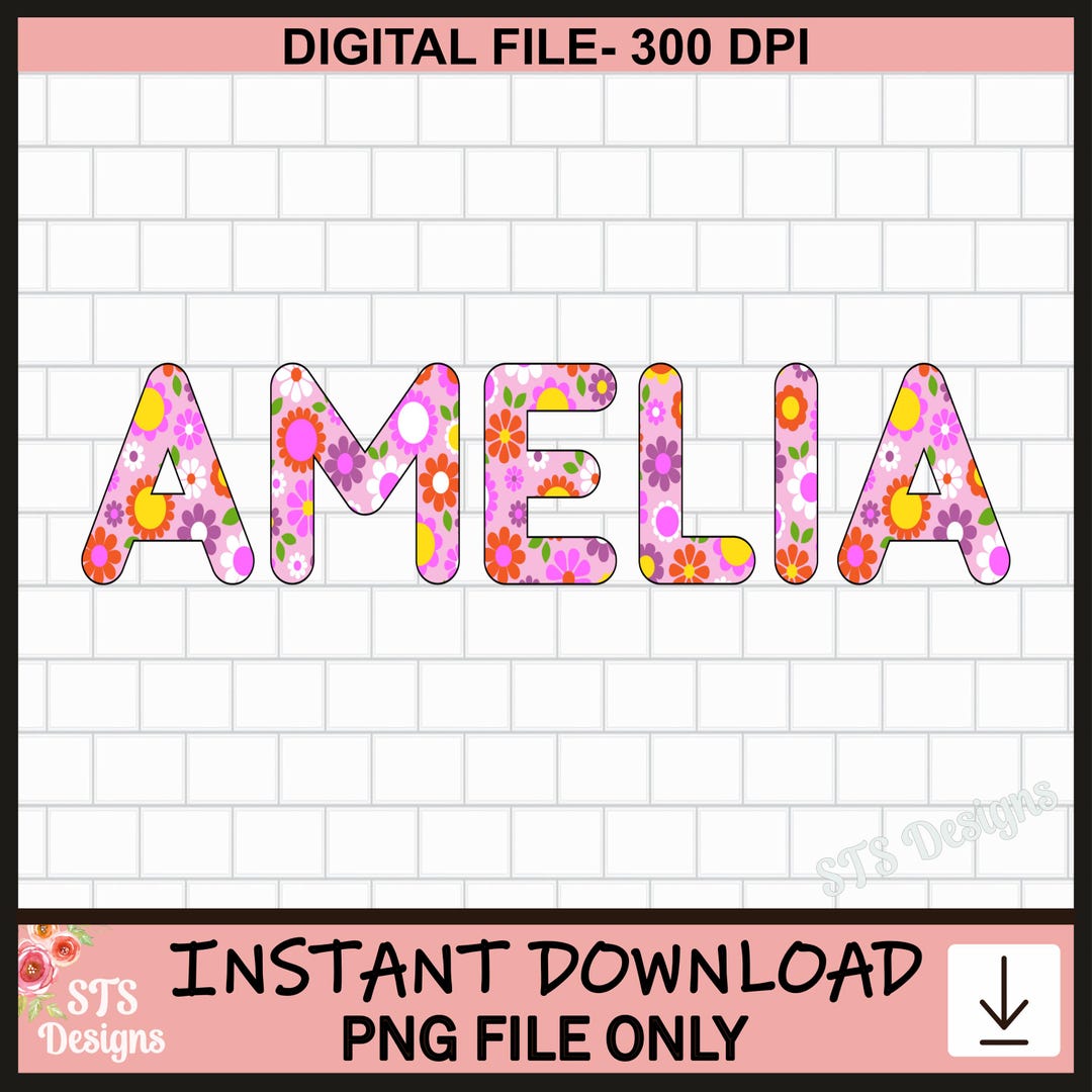 Amelia, PNG, Amelia Digital Download, Amelia Girl, Amelia Baby Name ...