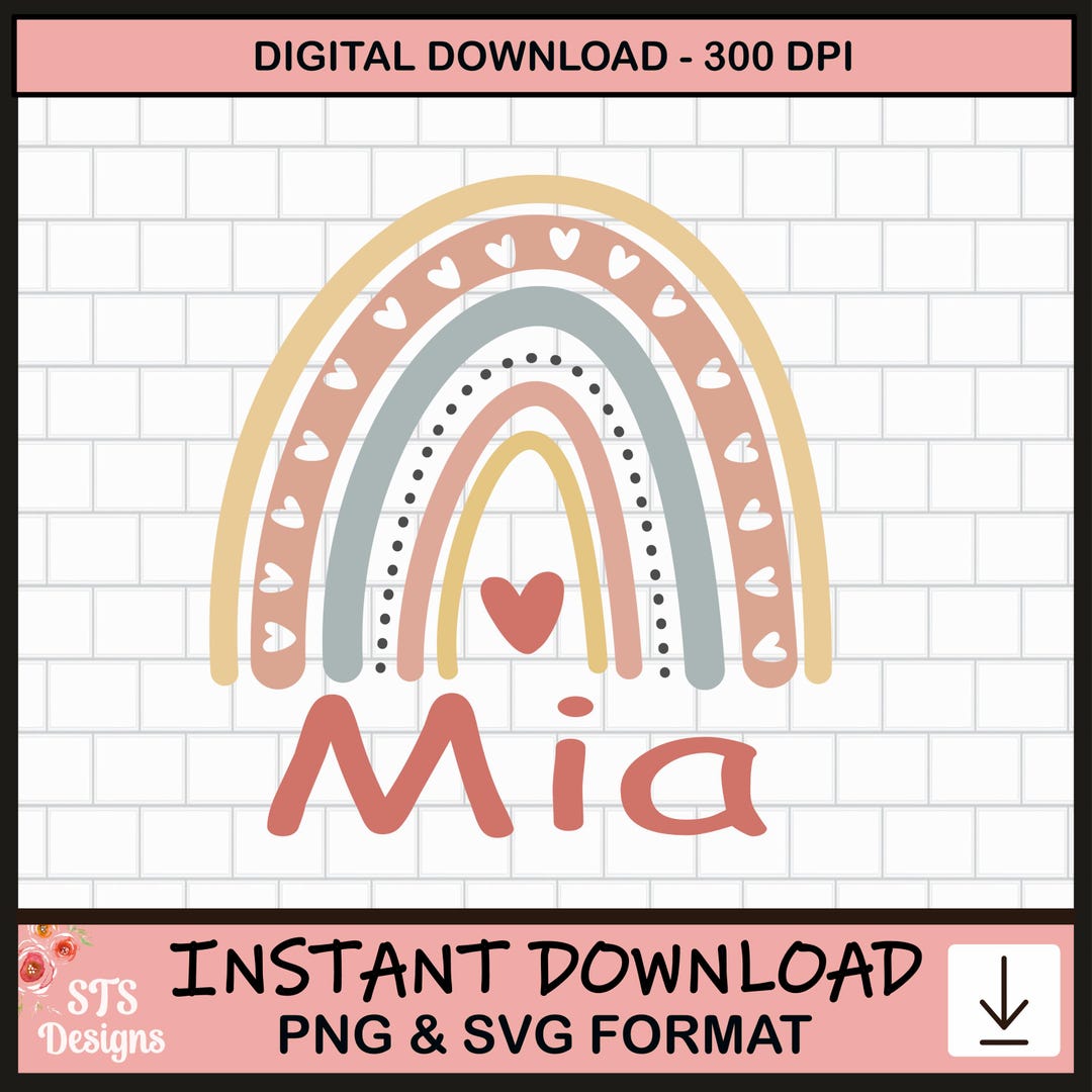 Mia SVG, Mia, SVG, PNG, Mia Baby Name, Girl Name, Digital Download ...
