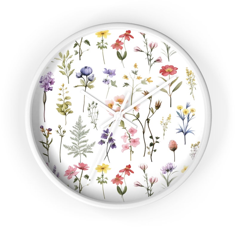 Flower Clock, Kitchen Clock, Flower Wall Clock, Pretty Flower Clock ...