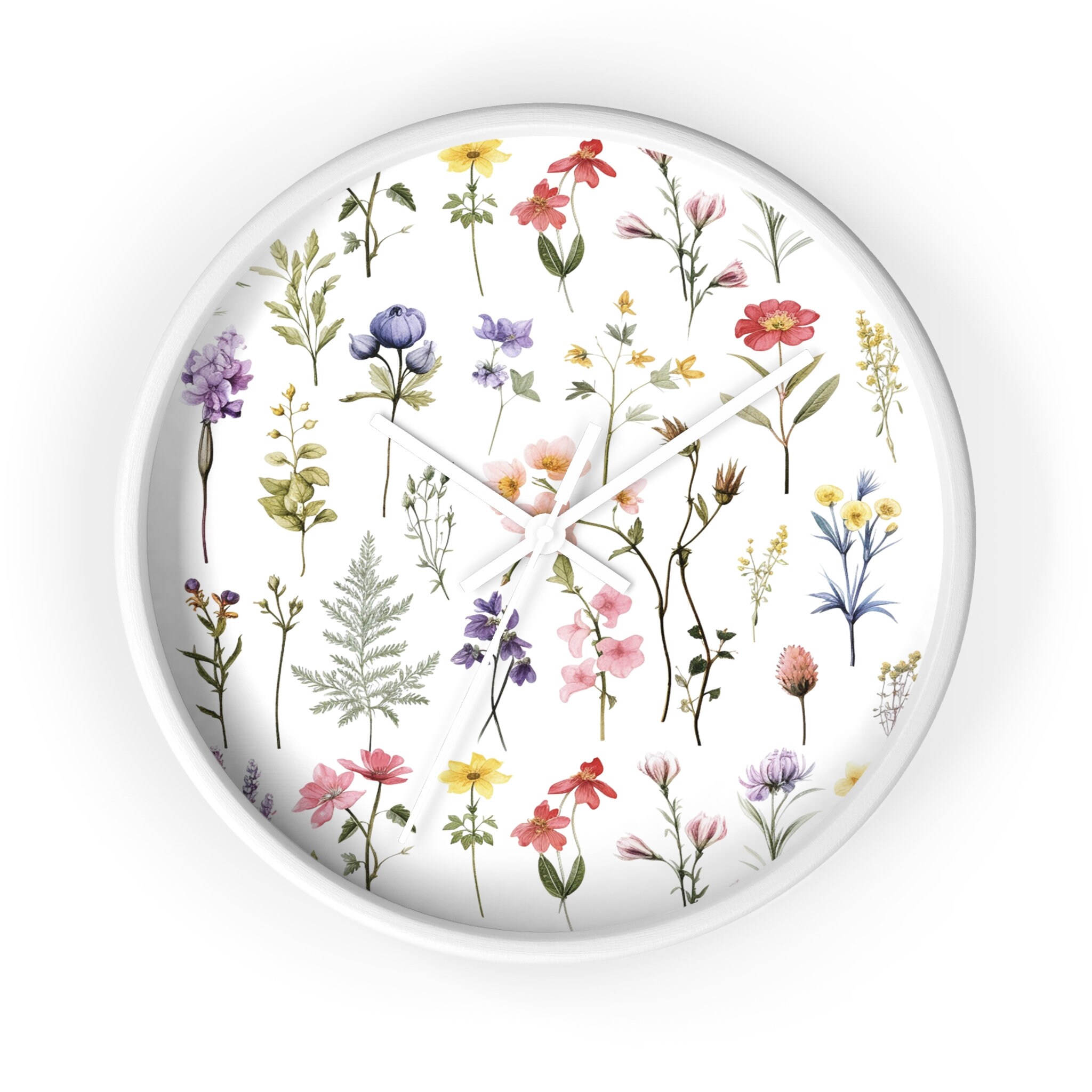 Flower Clock, Kitchen Clock, Flower Wall Clock, Pretty Flower Clock ...