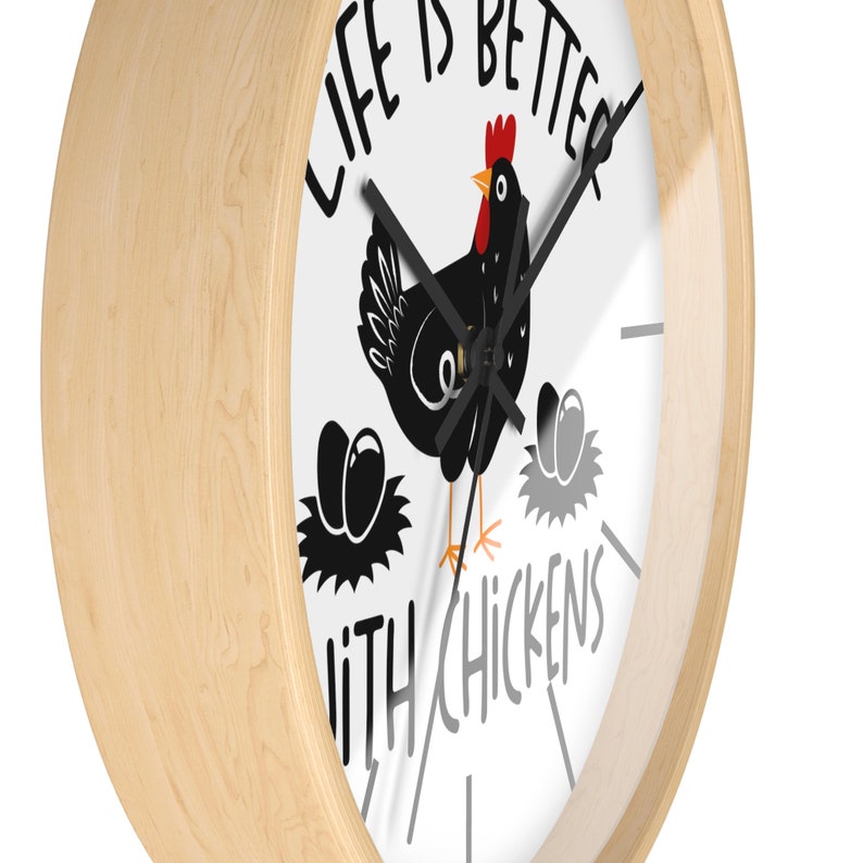 Farmhouse Kitchen Clock, Chicken Clock, Farmhouse Style Clock, Chicken ...
