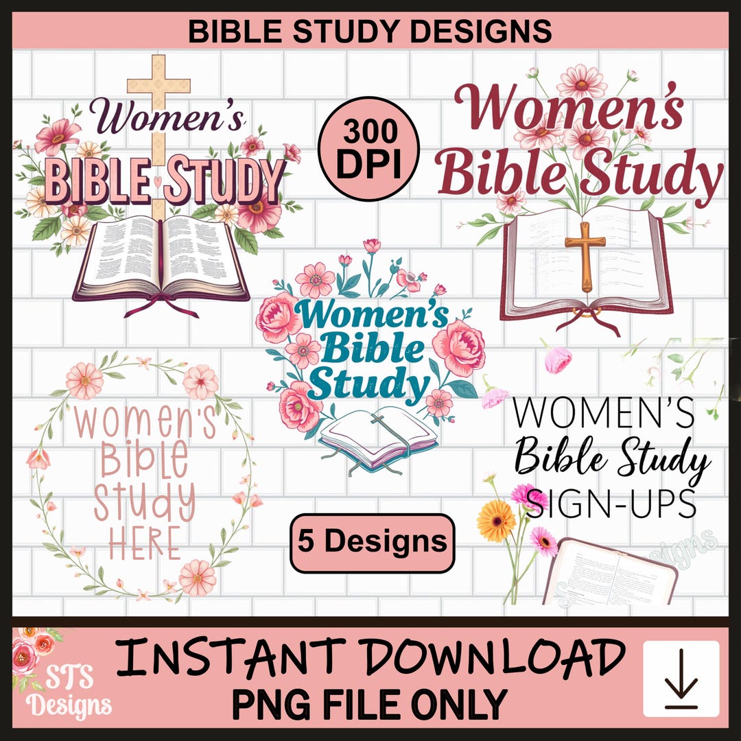 Bible Study Designs, Bible Study, PNG, Sublimation, Clipart, Commercial ...