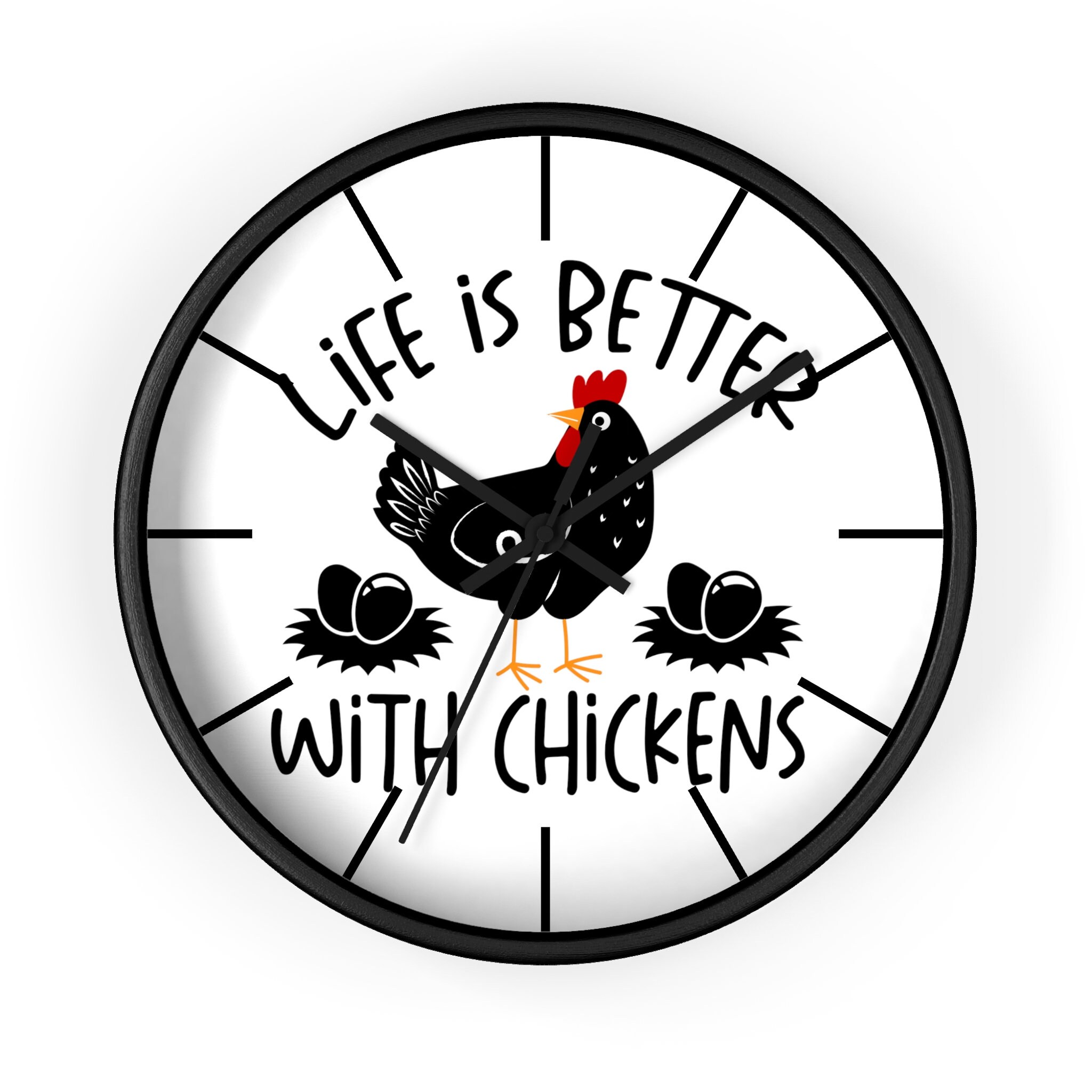 Farmhouse Kitchen Clock, Chicken Clock, Farmhouse Style Clock, Chicken ...