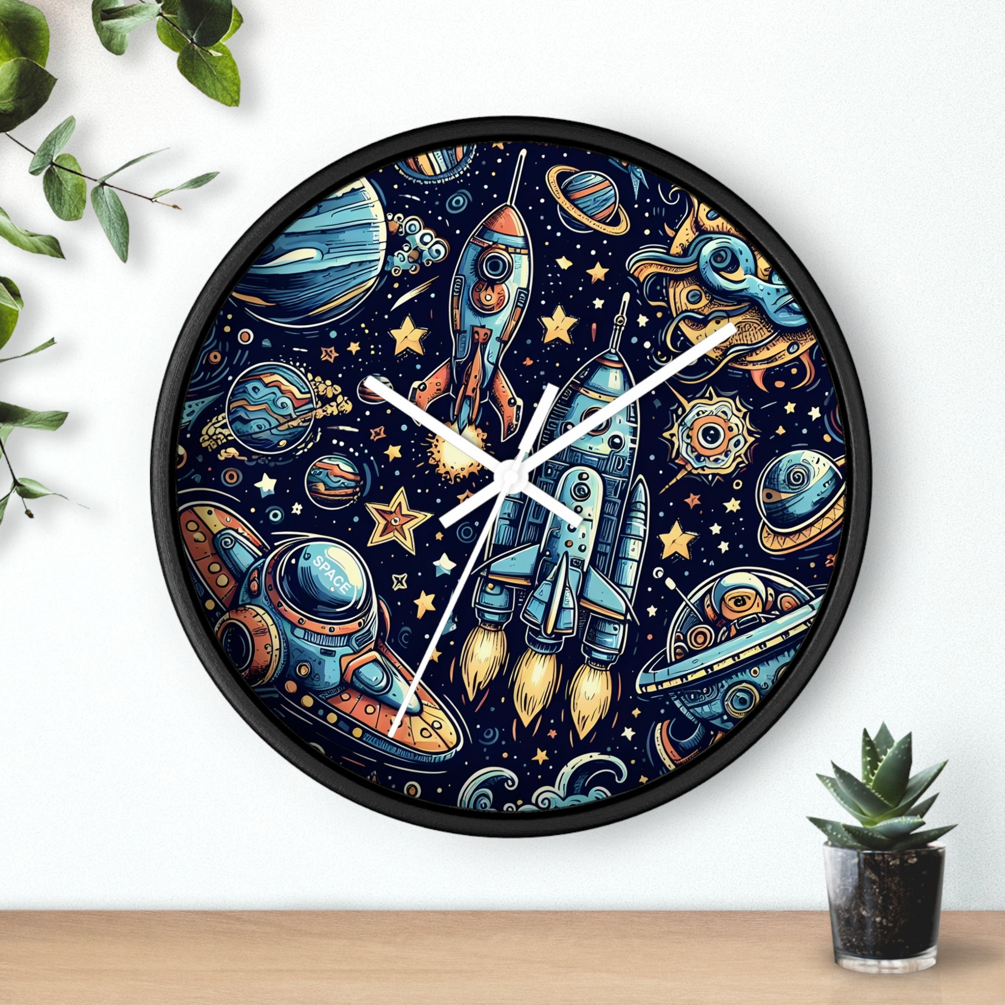 Space Clock, Gift for Space Lover, Outer Space Clock, Space Gift, Outer ...