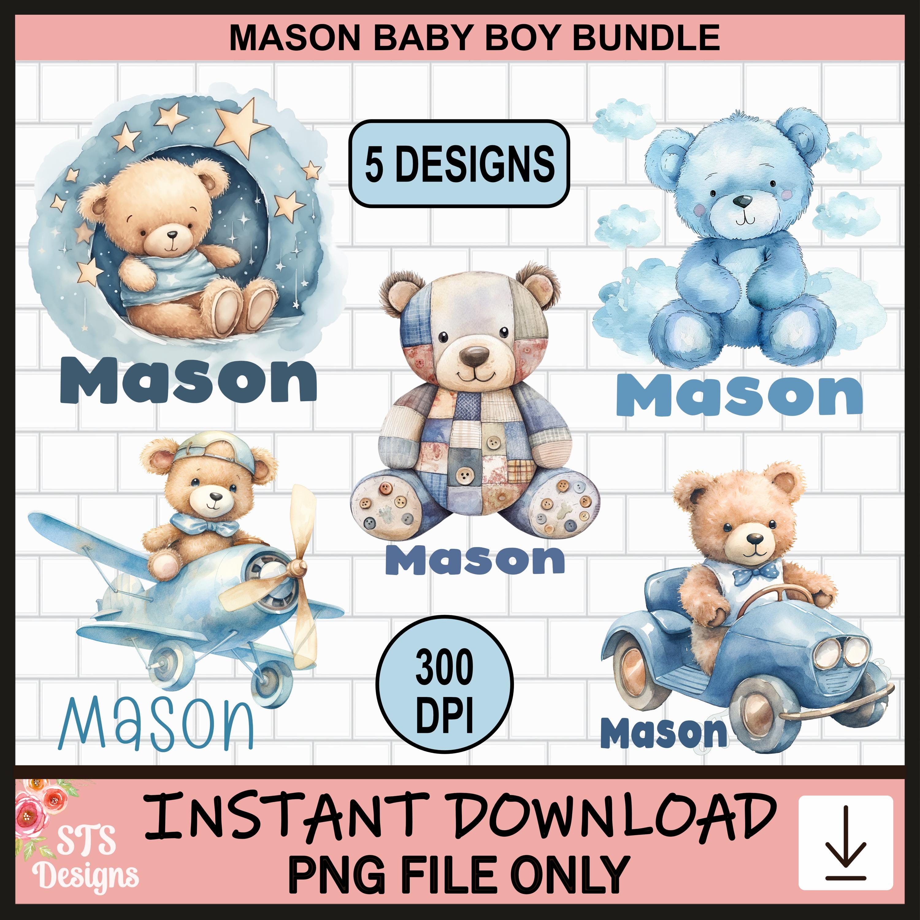 Mason, PNG, Mason Baby Boy, Mason Baby Name, Shirt Design, Nursery ...