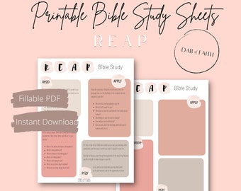 SOAP Method Printable Bible Study Sheets, Digital Download, Editable ...