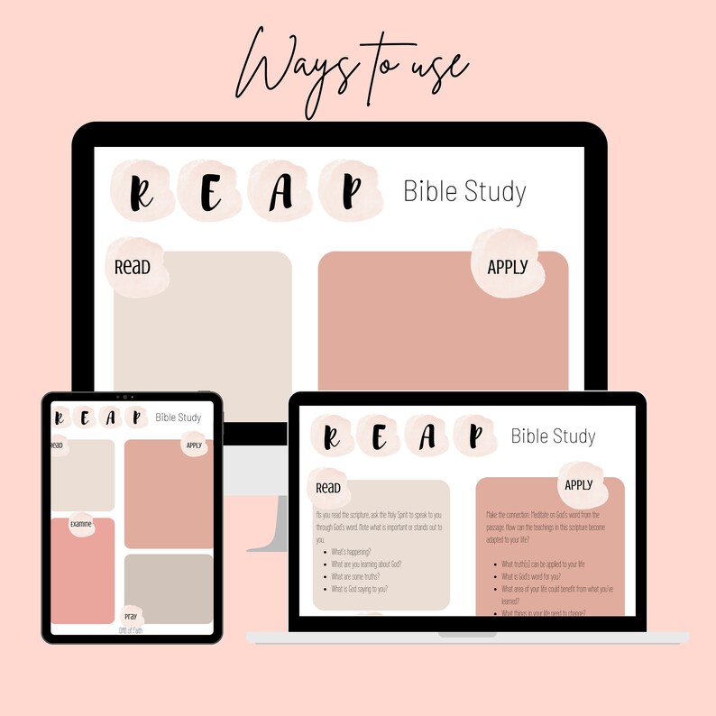 REAP Method Printable Bible Study Sheets, Digital Download, Editable ...