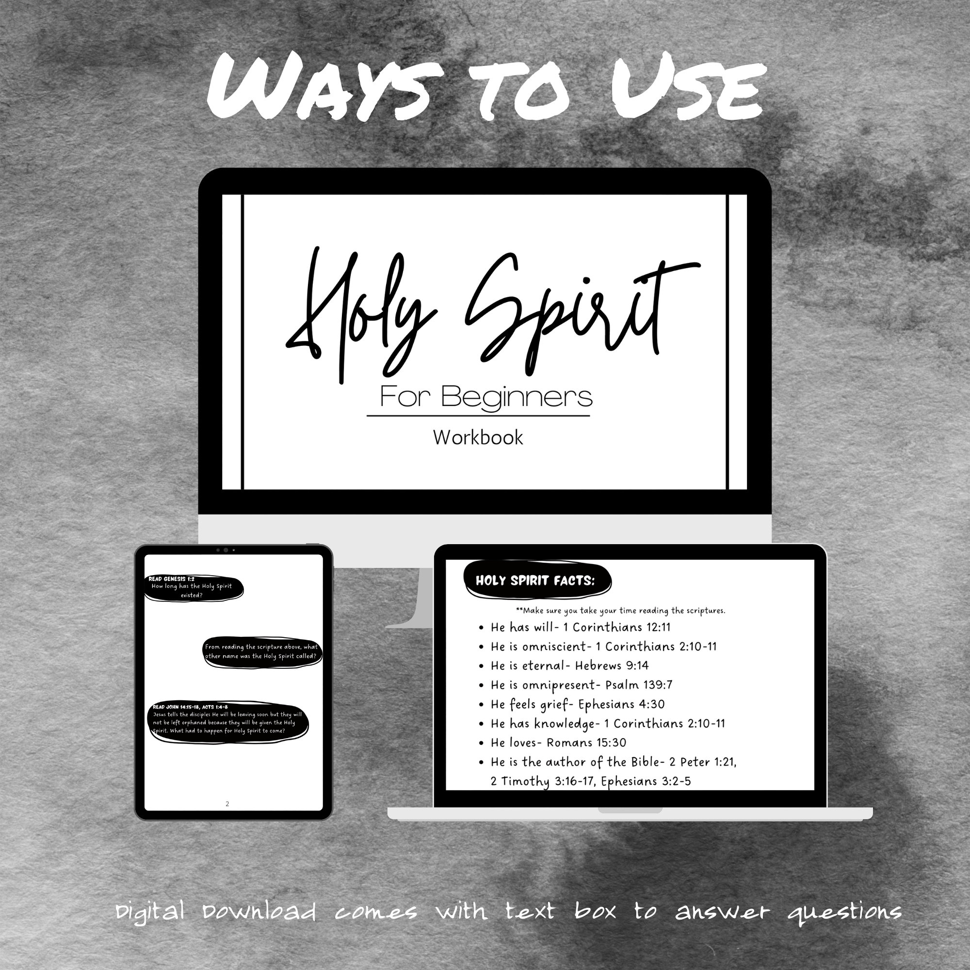 Holy Spirit Bible Study Workbook - Etsy