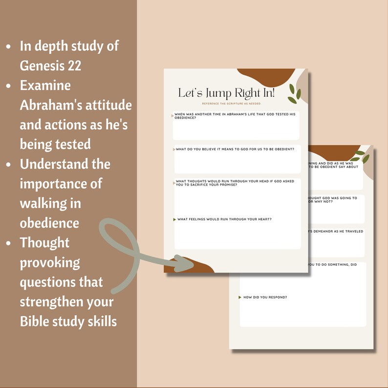 Obedience Bible Study Workbook and Digital Download - Etsy