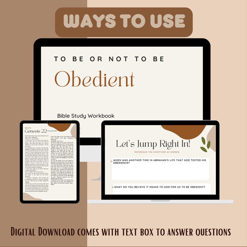 Obedience Bible Study Workbook and Digital Download - Etsy