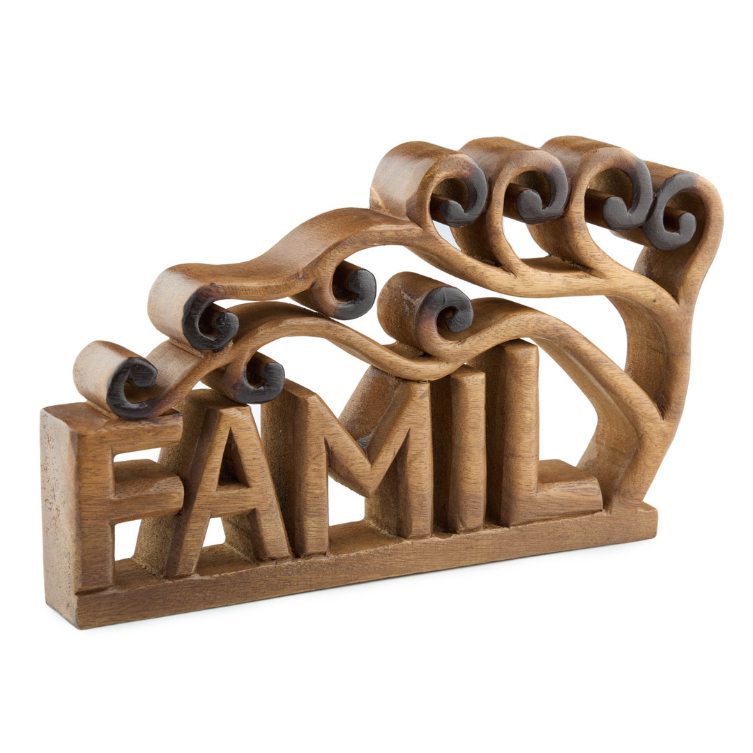 Wooden Family Sign for Home Decor Family Standing Sign Table Top Family ...