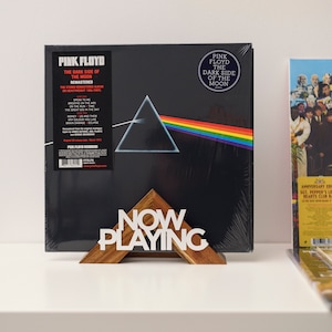 Wooden Vinyl Record Holder, Gift for Vinyl Collector. Stylish Wood ...