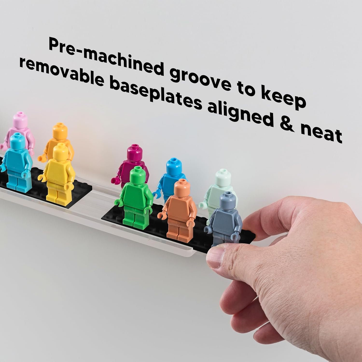 Minifigure Display Floating Shelves Display up to 72 Minifig Wall Mount ...