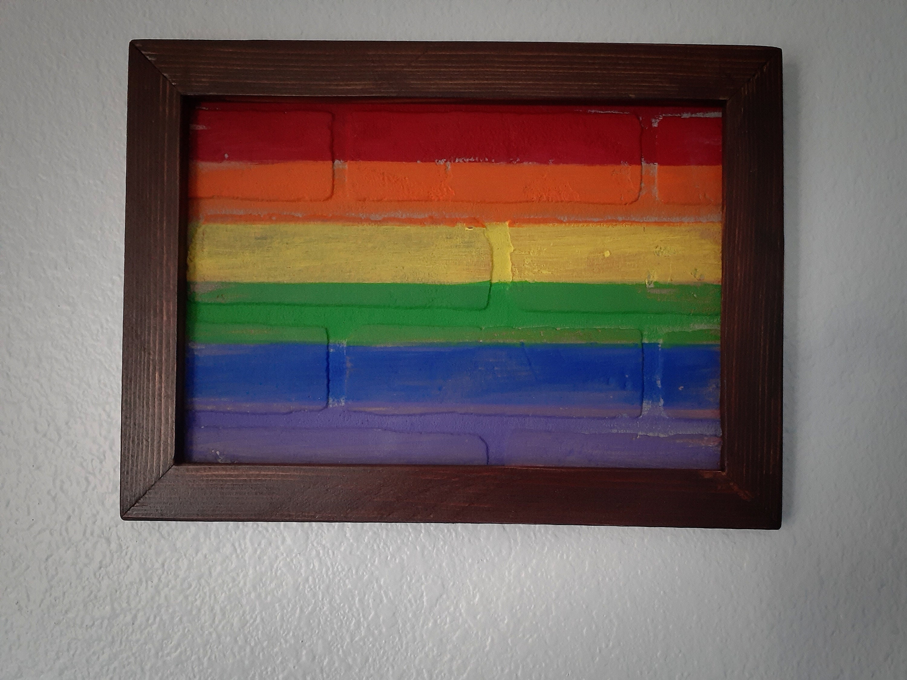 Brick Rainbow/lgbt/pride Flag Wall Art - Etsy