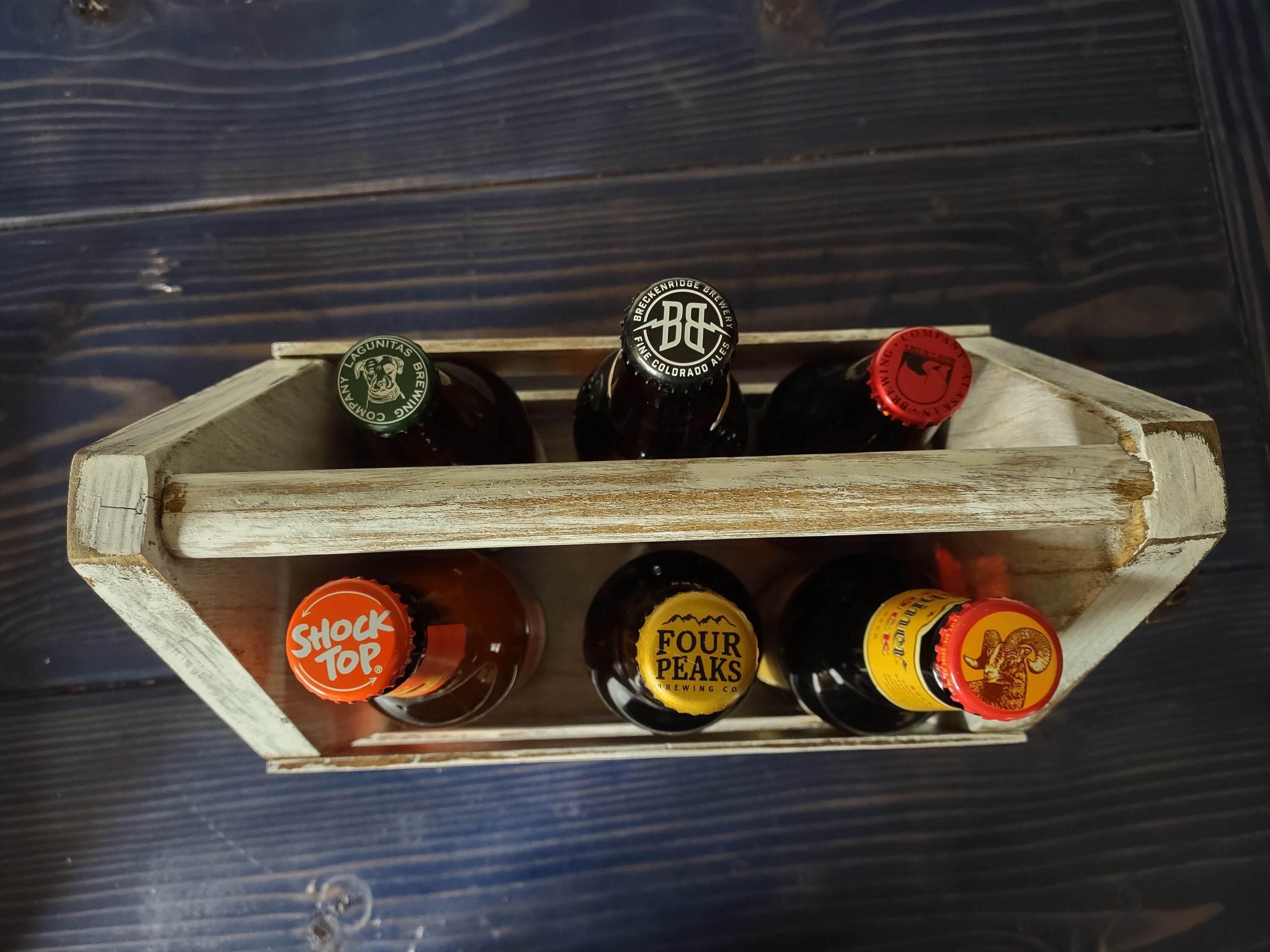 Rustic Wood Six Pack Beer Tote - Etsy