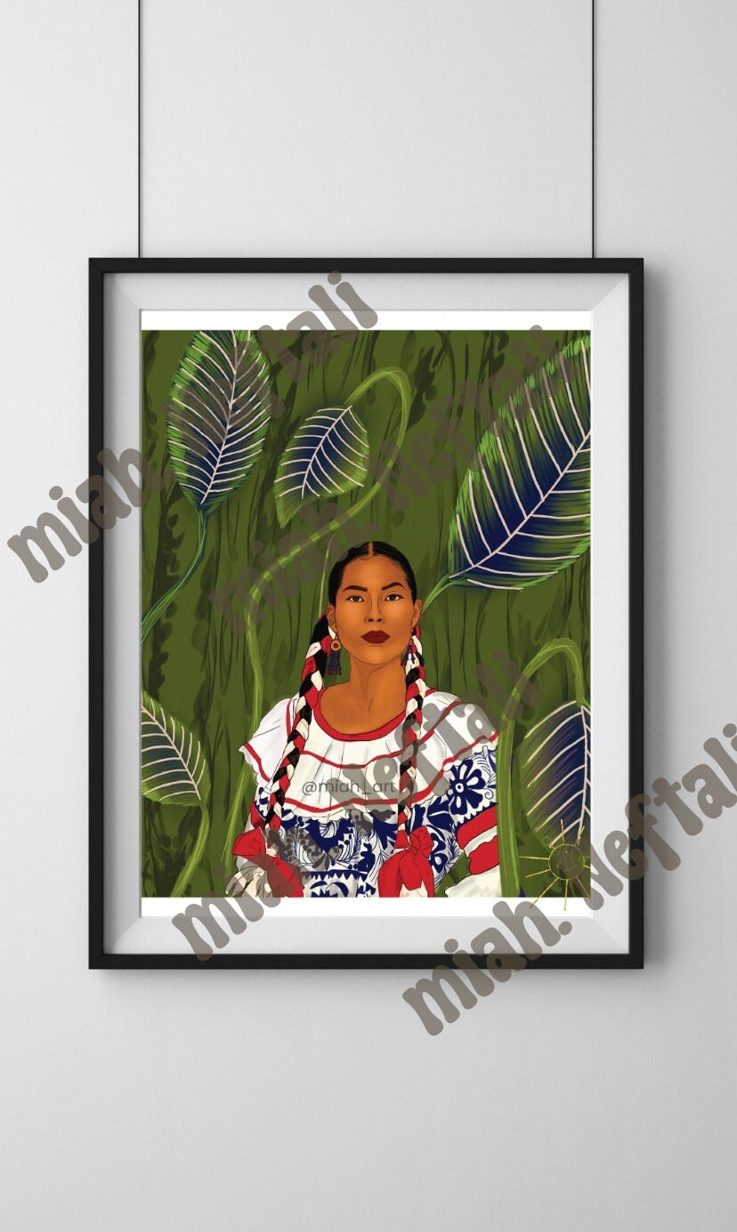 Purépecha, Indigenous Mexican Art, Digital Download Nature Women, Art ...