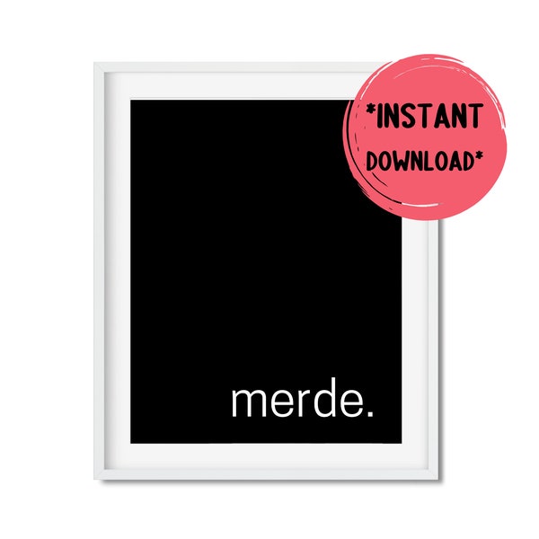 Merde Poster - Etsy