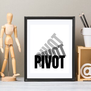 PIVOT PIVOT PIVOT Poster/instant Digital Download/friends Quote Wall ...
