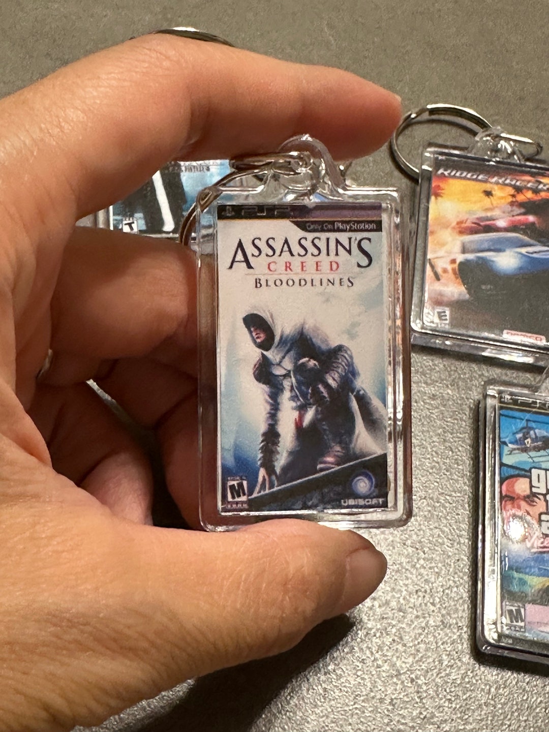 PSP Portable Game Art Video Game Keychain Chain, Hanger, Pendent (2 ...