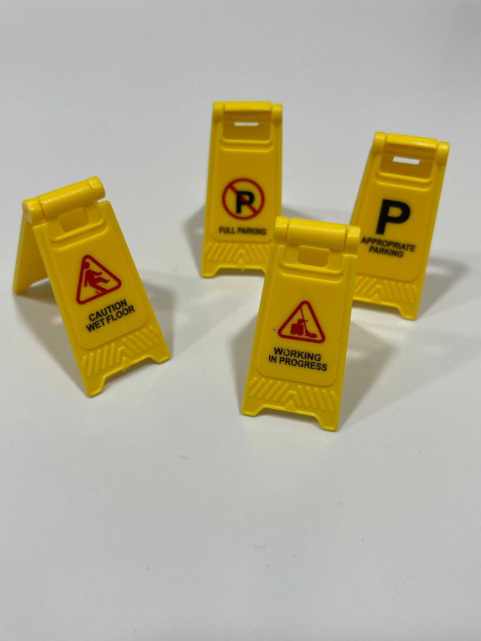 Miniature Mini Floor Warning Caution Sign Yellow Sign - Etsy