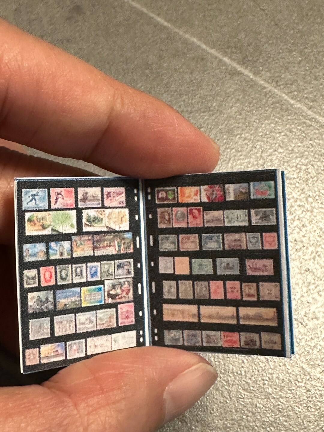 1:12 Mini Retro Vintage Stamp Collection Collector Hobby Book Detail ...