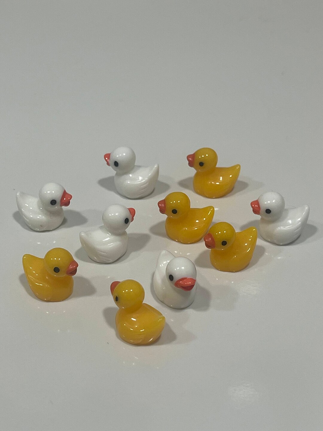 5/10 Pcs Mini Tiny Resin Ducks Little Duck Swan Goose Charms Crafts ...