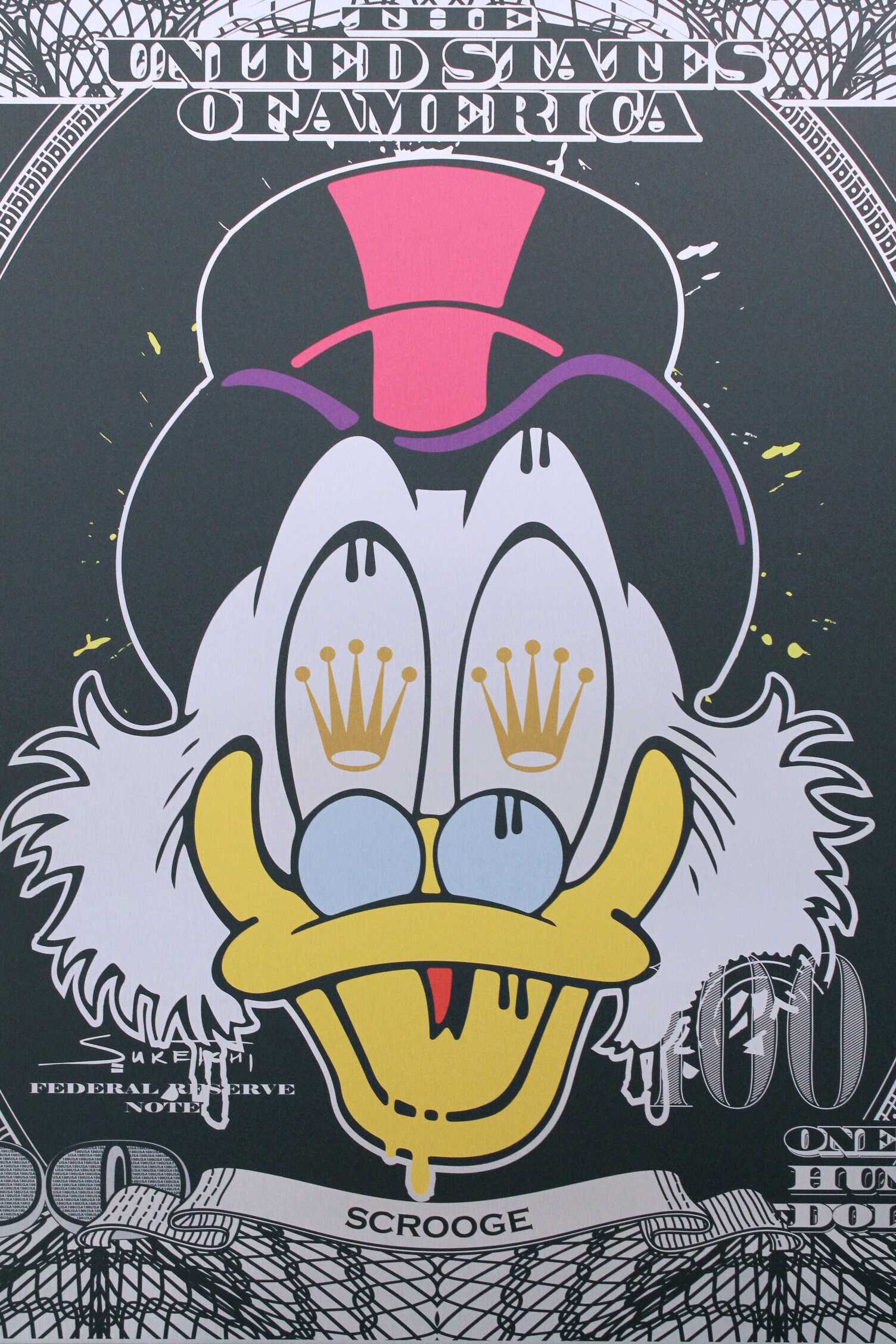 Disney Scrooge Mcduck Rolex Eyes Wall Decor Motivation Money Pop Art ...
