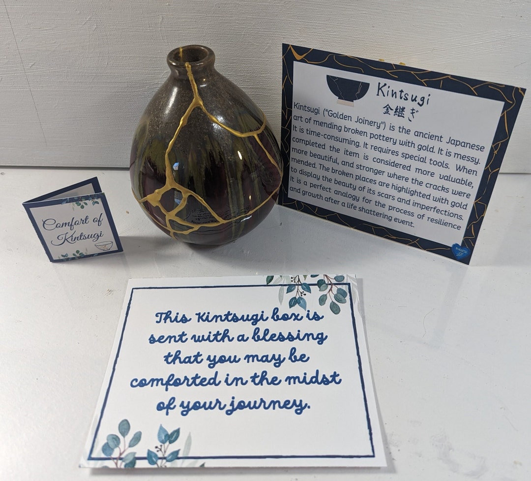 Kintsugi Small Vase Set Kintsugi Sympathy Gift for Trauma - Etsy