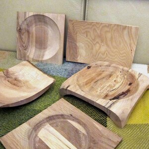 Turned Wooden Plates Rectangular & Square Made of Hardwood / Handmade ...