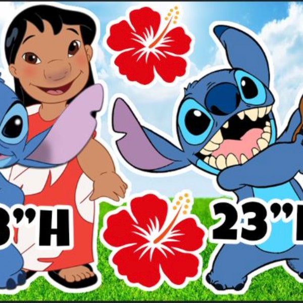 Lilo and Stitch Birthday Yard Sign - Etsy
