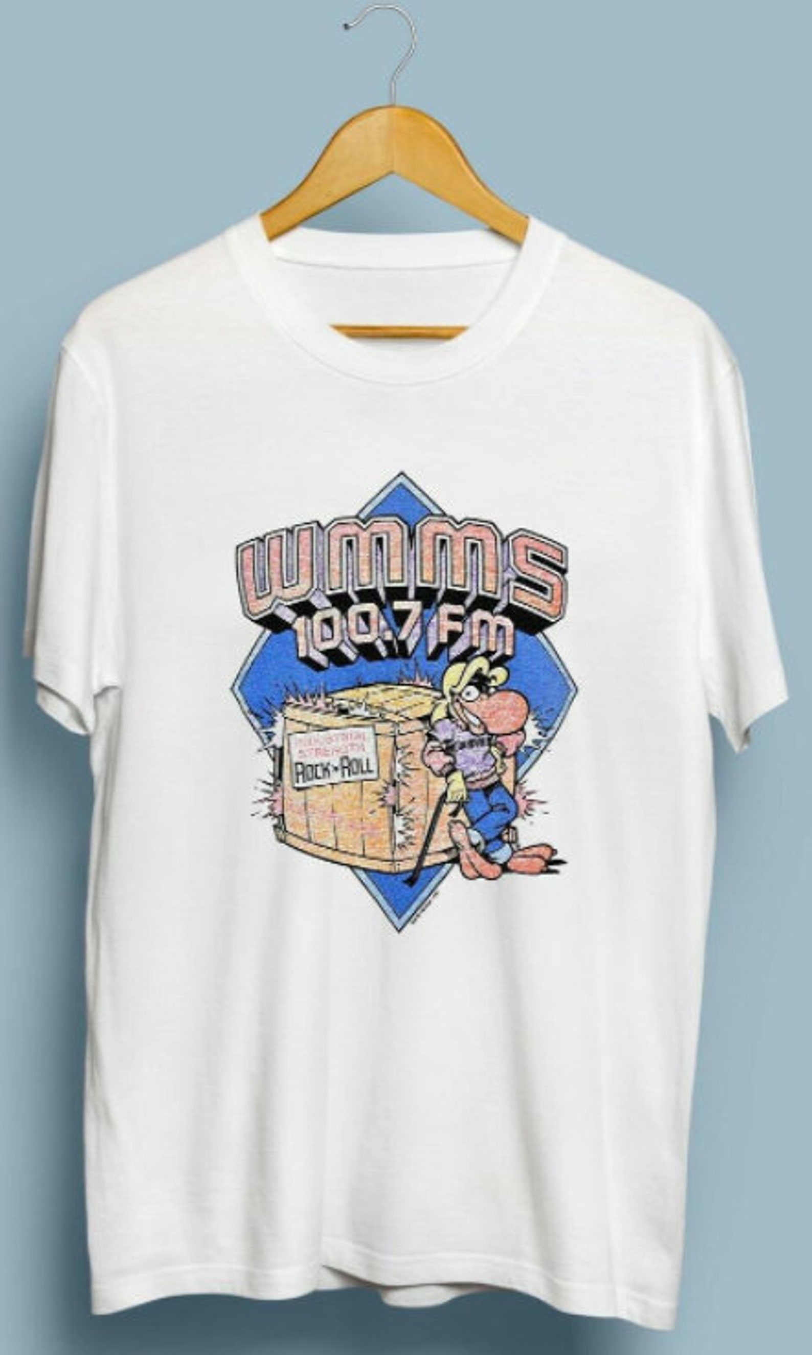 Vintage Wmms Rock Nd Roll 100.7 Fm Tee Shirt Best Friend | Etsy