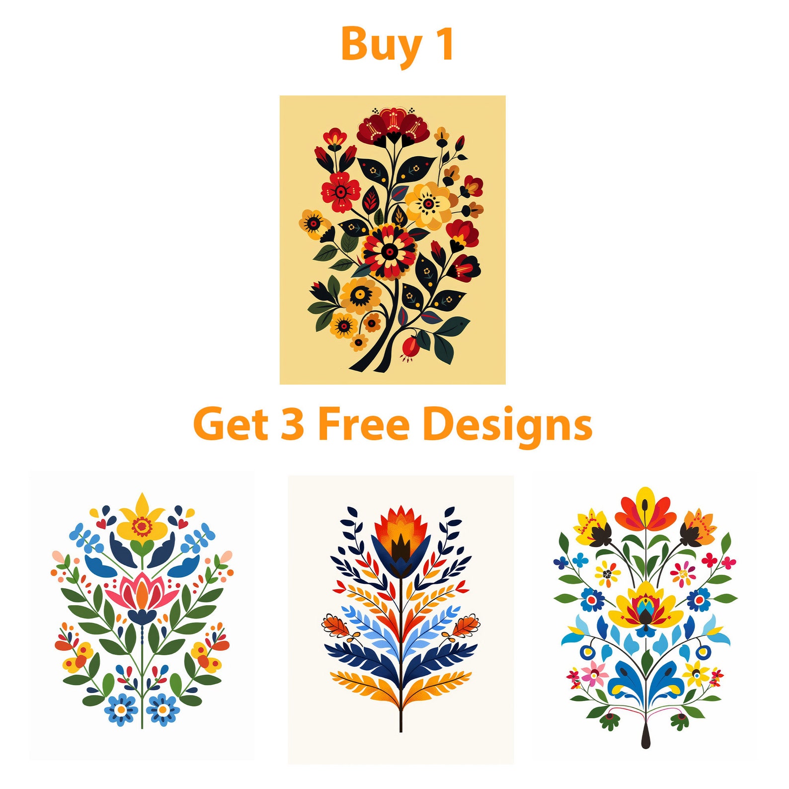 Floral Pattern Digital Download | Polish Folklore & Native American ...