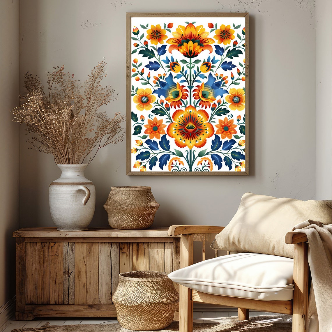 Polish Folk Art Flower Pattern | Digital Download | Traditional Polish ...
