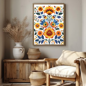 Polish Folk Art Flower Pattern | Digital Download | Traditional Polish ...