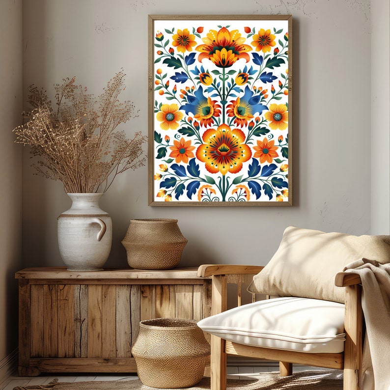 Polish Folk Art Flower Pattern | Digital Download | Traditional Polish ...