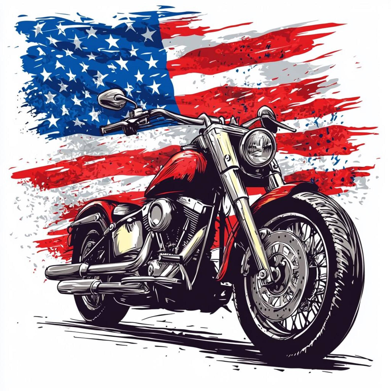 American Motorcycles Clip Art 32 Jpgs Digital, Journaling, Watercolour ...