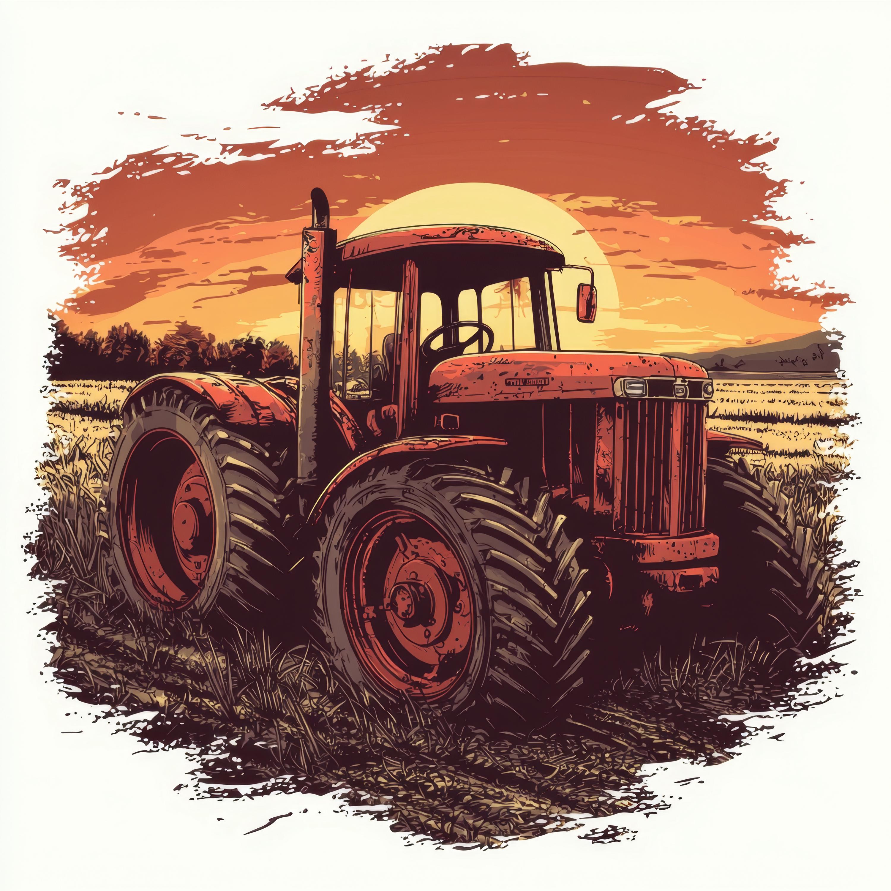 Rusty Tractors 40 Jpgs - Digital Print, Watercolour, Wall Art ...