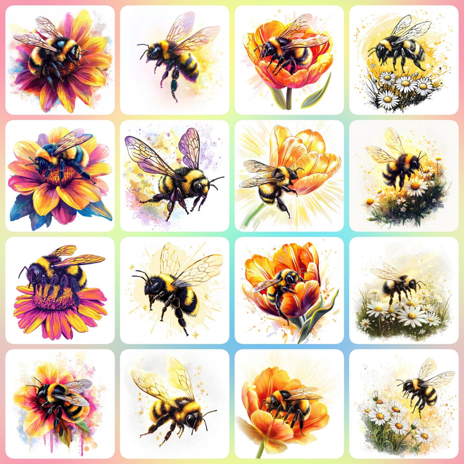 36 HIGH Resolution Jpgs Honey and Bees Clipart , Digital Planner, Junk ...
