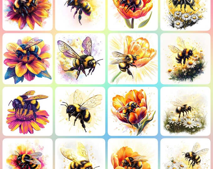 Honey and Bees Clipart - 18 High Quality Pngs, Digital Planner, Junk ...