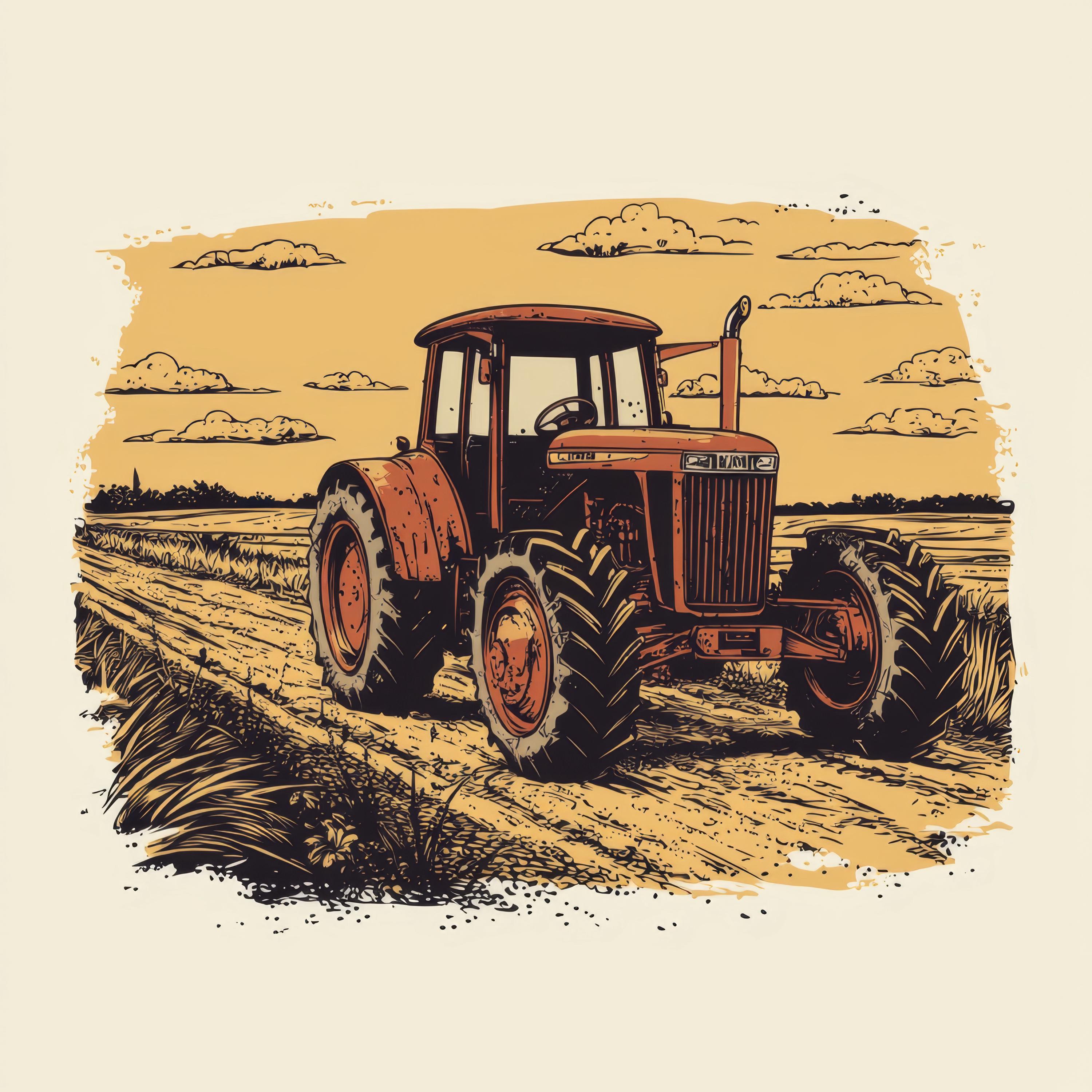 Rusty Tractors 40 Jpgs - Digital Print, Watercolour, Wall Art ...