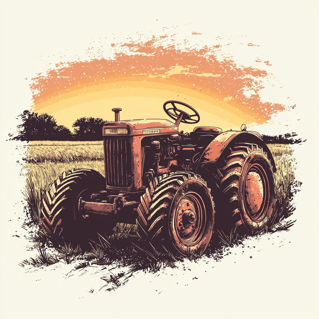 Rusty Tractors 40 Jpgs - Digital Print, Watercolour, Wall Art ...