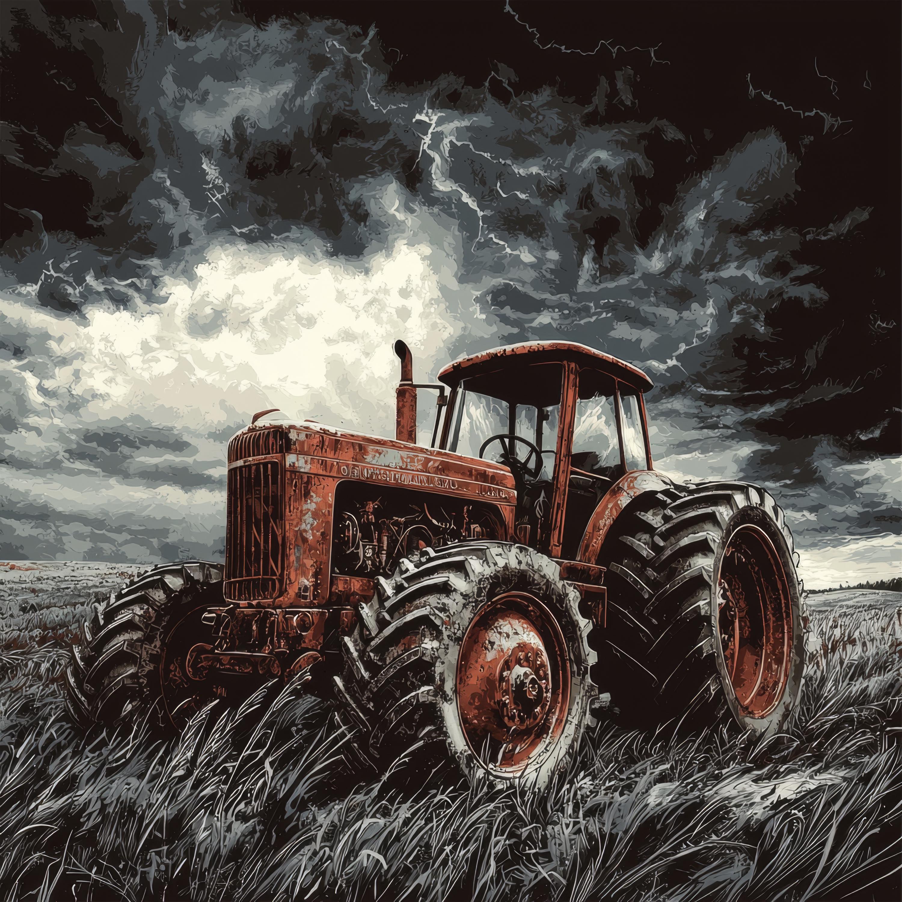 Rusty Tractors 40 Jpgs - Digital Print, Watercolour, Wall Art ...